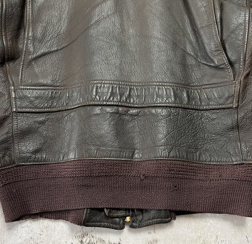 Vintage 1950s Korean War G1 Leather Bomber Jacket Monarch Talon Zipper ...