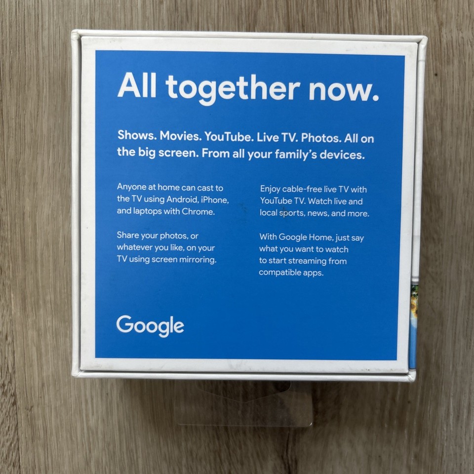 Google Chromecast 3rd Generation Charcoal No Power Cable Streaming ...