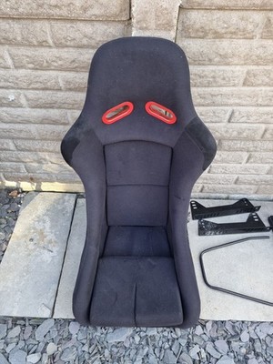 BB5 Large Fixed Fibreglass Racing Bucket Seat + Side Mounts & Runners ...