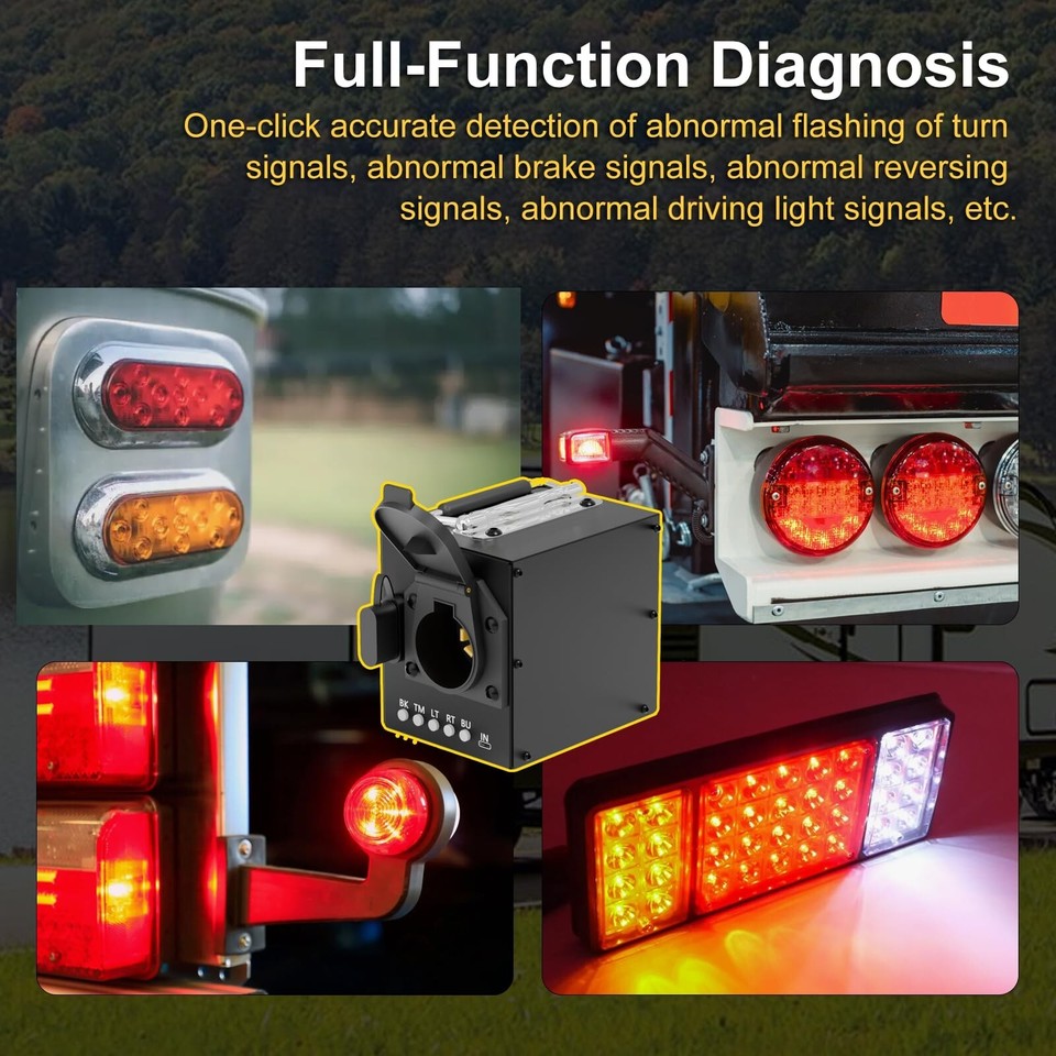 Portable Trailer Light Tester Box with 12V 10Ah Battery,Wireless Remote ...