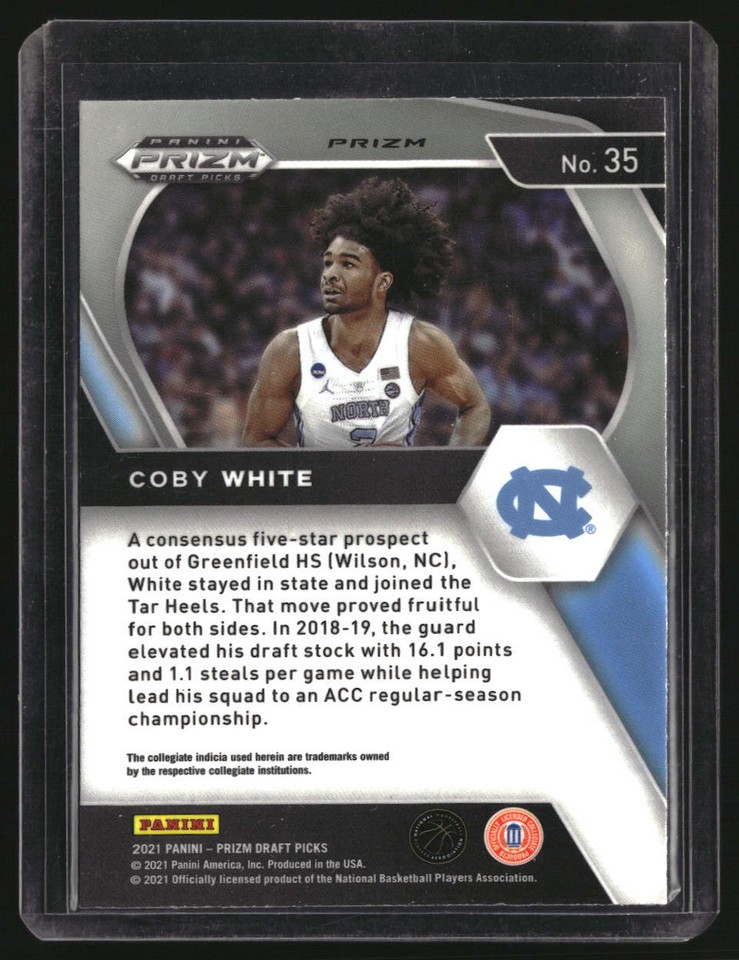 2021 Panini Prizm Draft Picks #35 Coby White Orange Ice | eBay