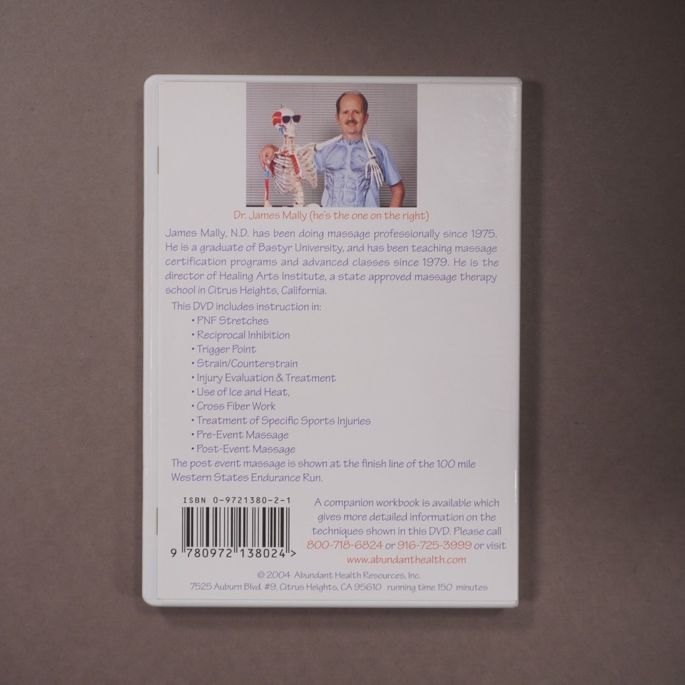 Dr. James Mally : Sports Massage (DVD, 2004) Abundant Health Very Good ...