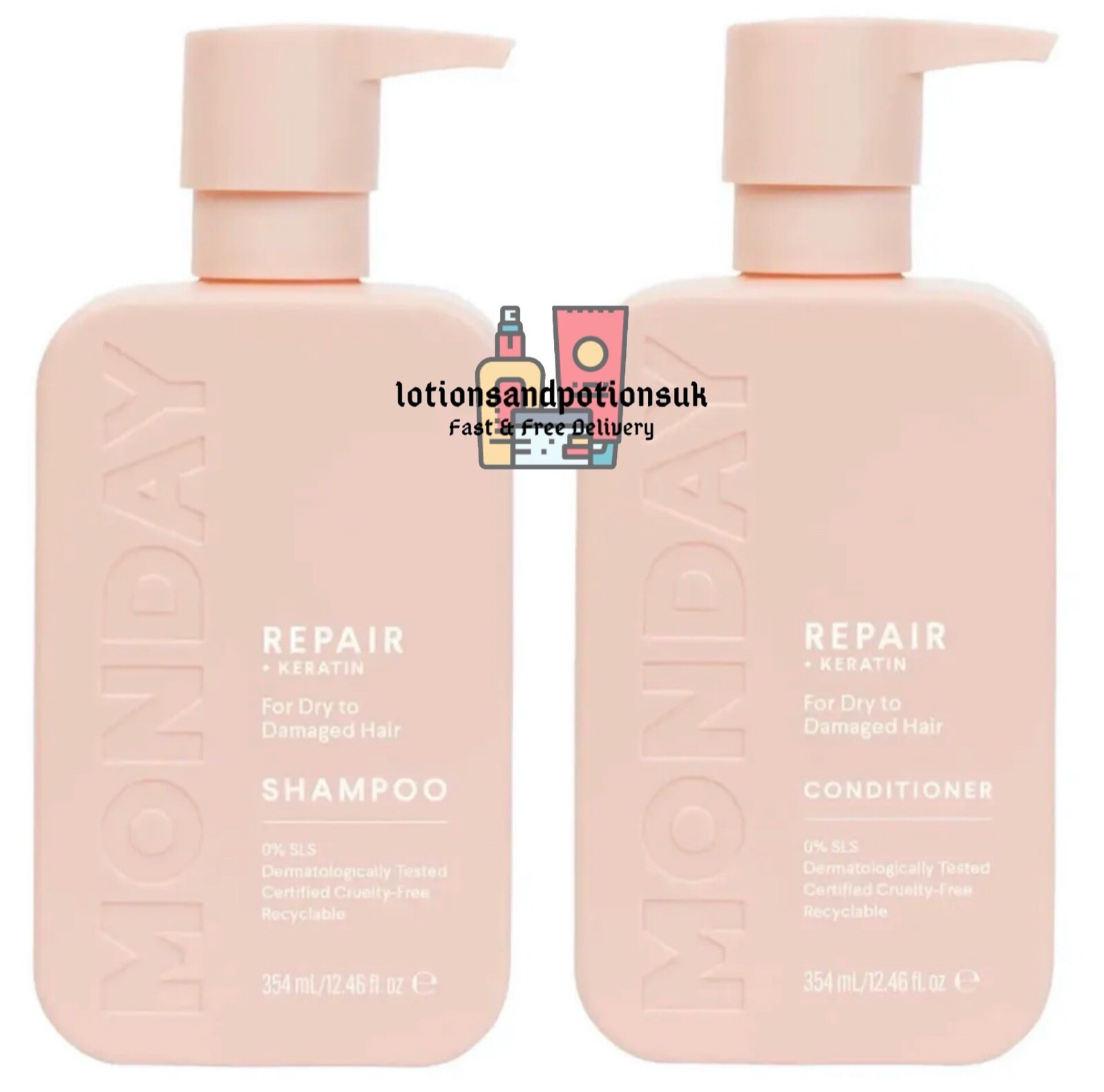 Monday Haircare REPAIR Shampoo and Conditioner KERATIN 354ML | eBay UK