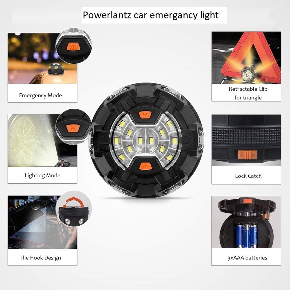 Road Flares Hazard Light Car Emergency Warning Flashing Amber Beacon ...