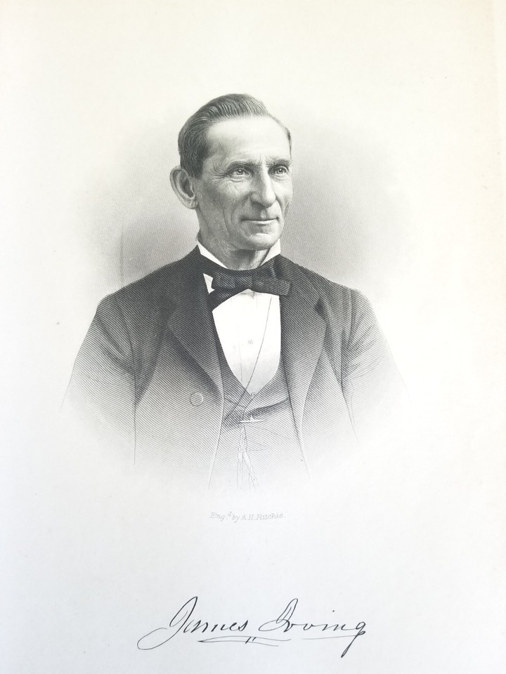 JAMES IRVING,DELAWARE,PA.VTG 1884 10.7" x 7.3 STEEL ENGRAVING PRINT*EP7 ...