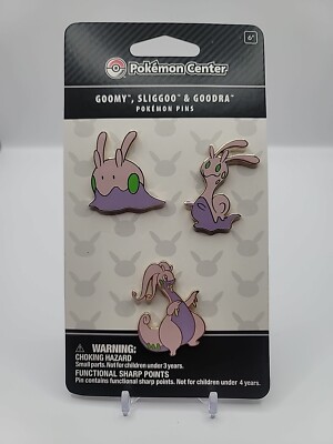 Pokemon Center 3 Pin Set: Goomy, Sliggoo & Goodra | eBay