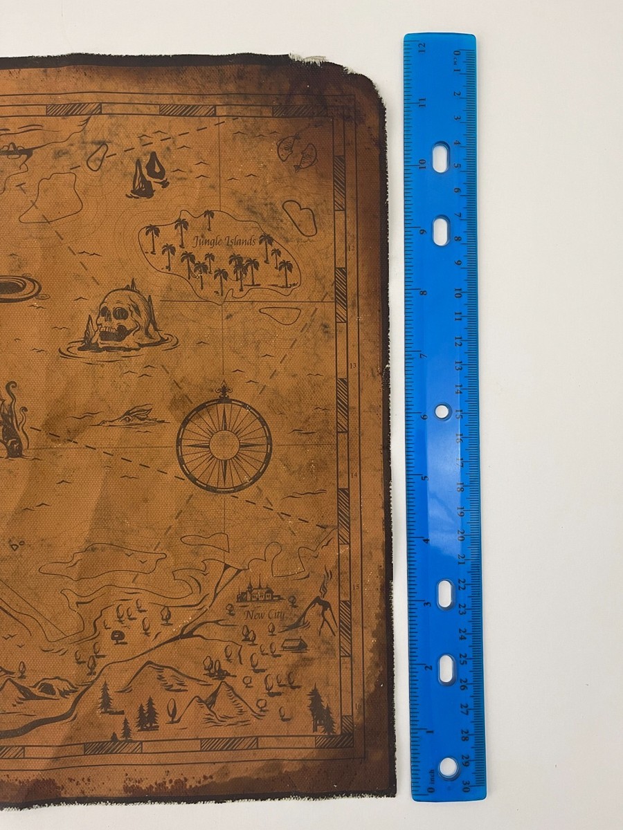 Old Treasure Map With Burned Edges Wall Art Canvas Prints Burnt Map