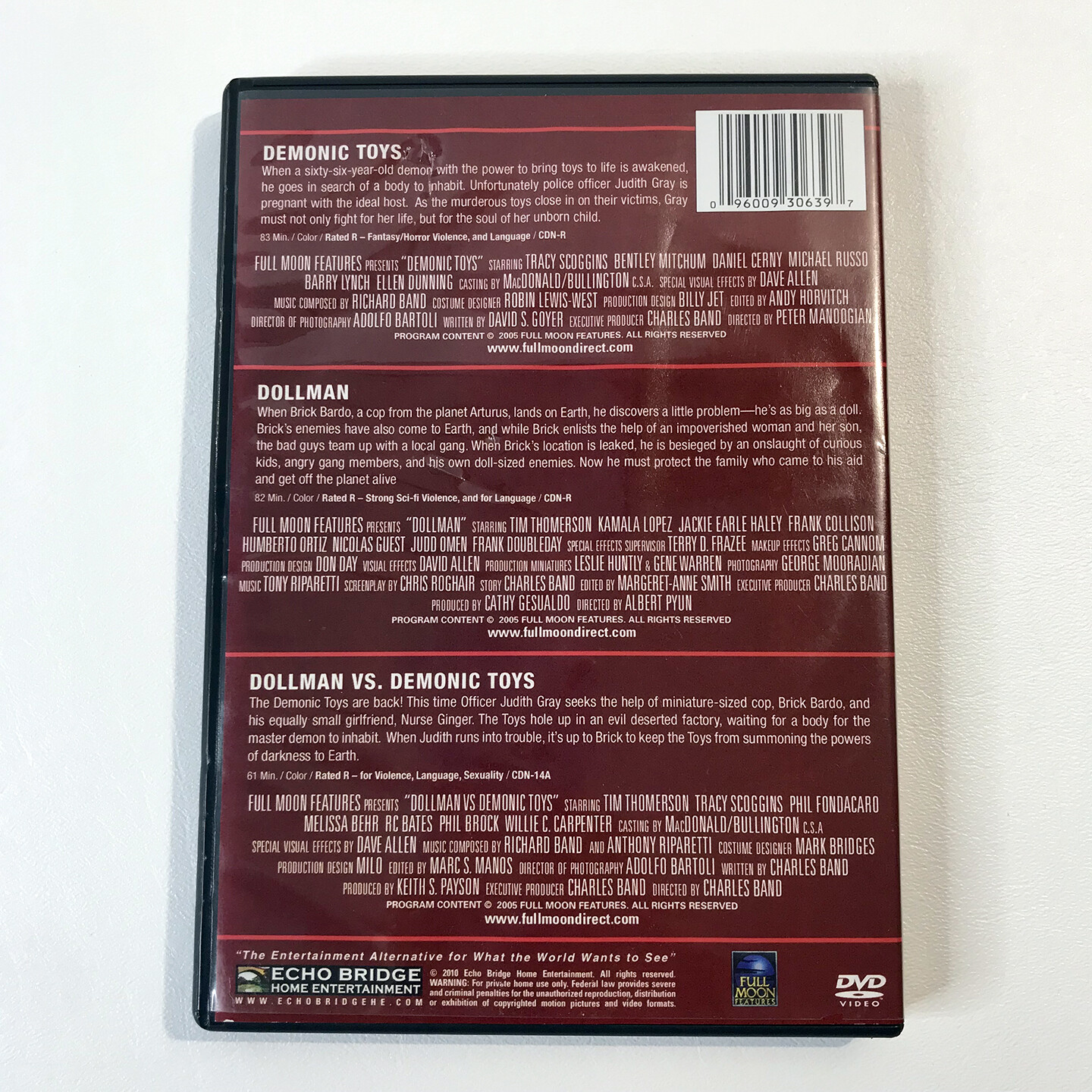 Demonic Toys Dollman DOLLMAN VS. DEMONIC TOYS Triple Feature DVD ...