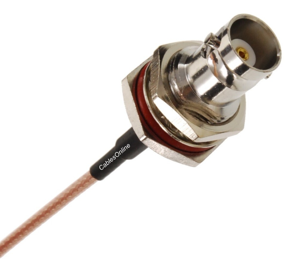 BNC Male to BNC Bulkhead Female 50-Ohm RG316 Coax Low Loss RF Cable | eBay