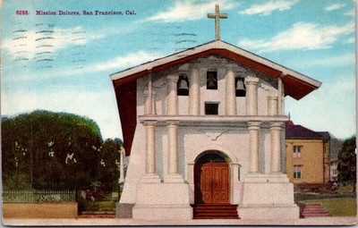 CA, SAN FRANCISCO - Mission Dolores closeup - Richard Behrendt postcard ...