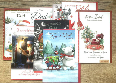 Happy Christmas To Dad Daddy Pappa Card Size 7" x 5" **ANY 2 FROM £2.70 ...