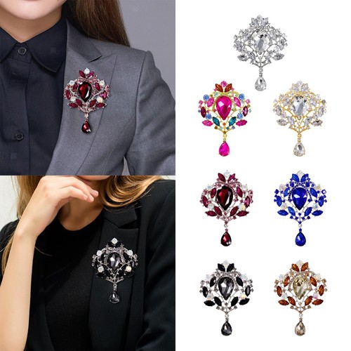 Rhinestones Brooches Wedding Bridal Crystal Brooches Pins Trendy ...