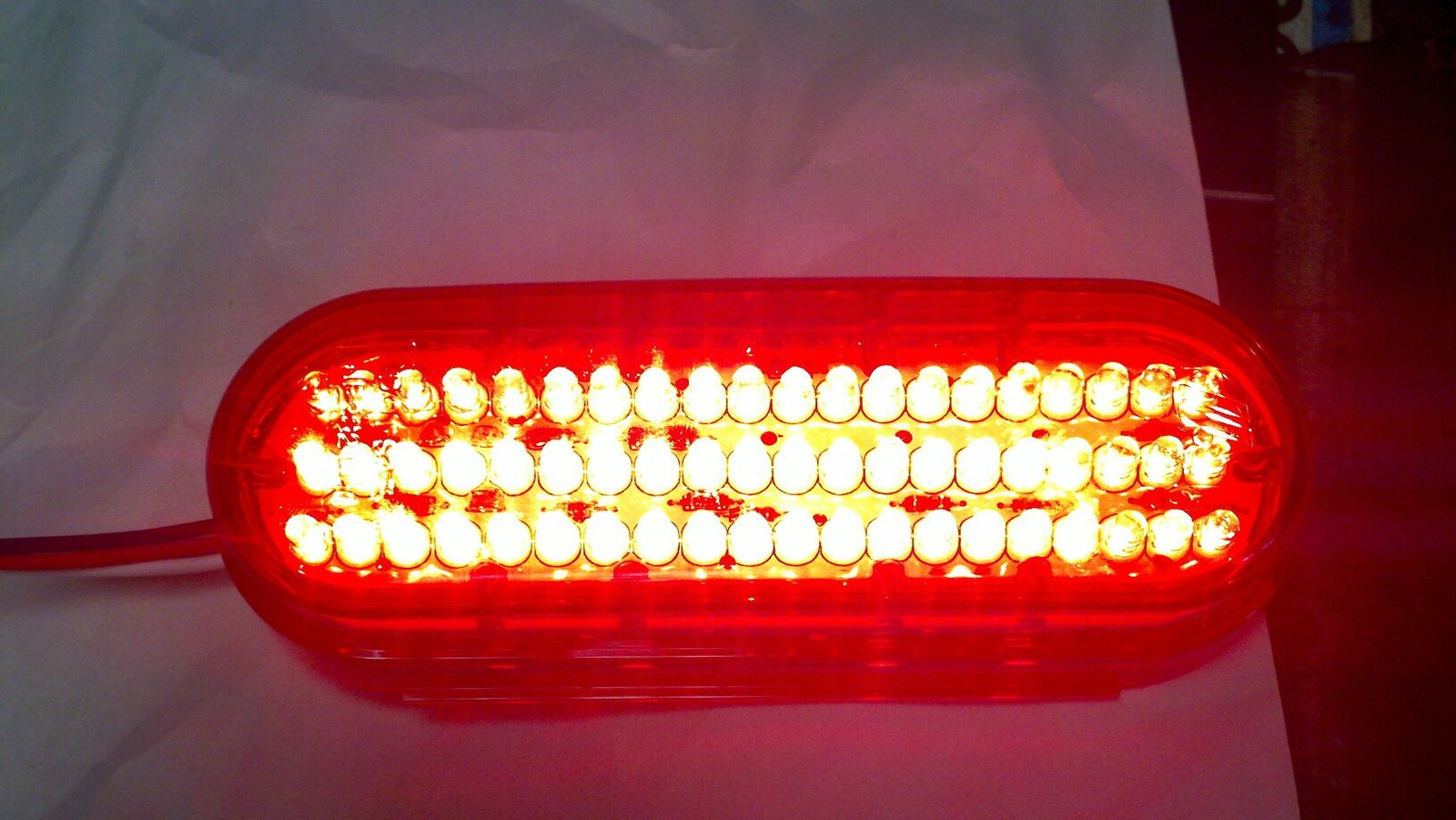 LED Oval Stop Tail Turn Red Light Truck Or Trailer Bright | eBay