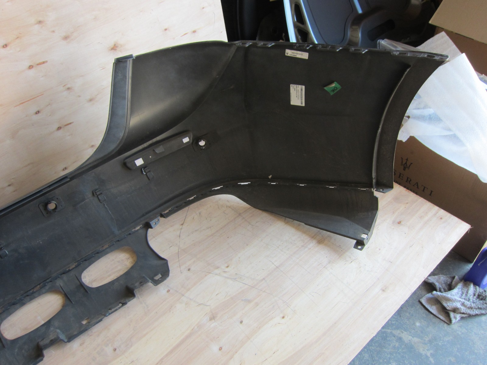 Maserati Ghibli. Rear Bumper.Black Dinged And Gouged .. Part# 673004365 ...