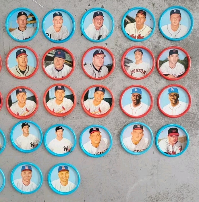 45 Vintage 1962 All Star Baseball Player Coins/Tokens Salada Tea ...