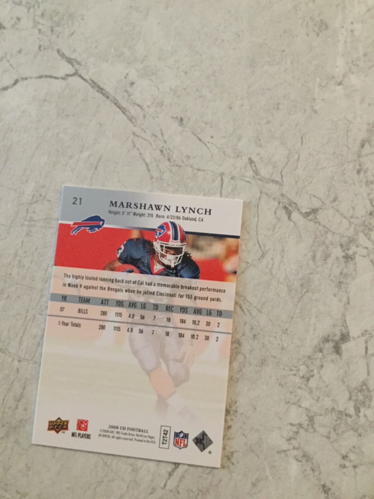 Marshawn Lynch 2008 upper deck rookie card | eBay