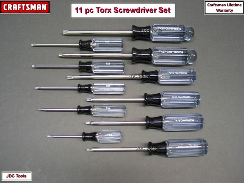 Craftsman 11 pc Torx Screwdriver Set w 27T NEW 10 6 5 | eBay