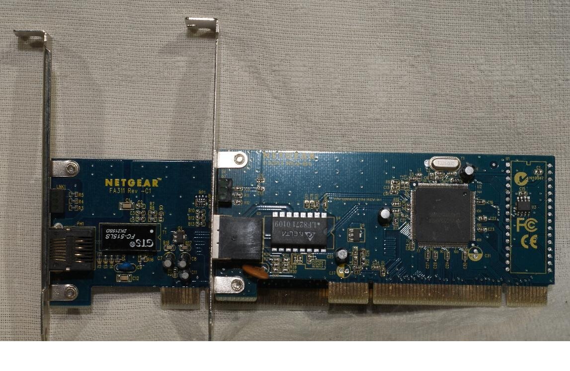 Lot Of 2 Netgear FA311 PCI Network Cards, working pulls, 100mbps | eBay