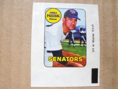 1969 TOPPS BASEBALL DECALS "CAMILO PASCUAL" NICE CONDITION | eBay