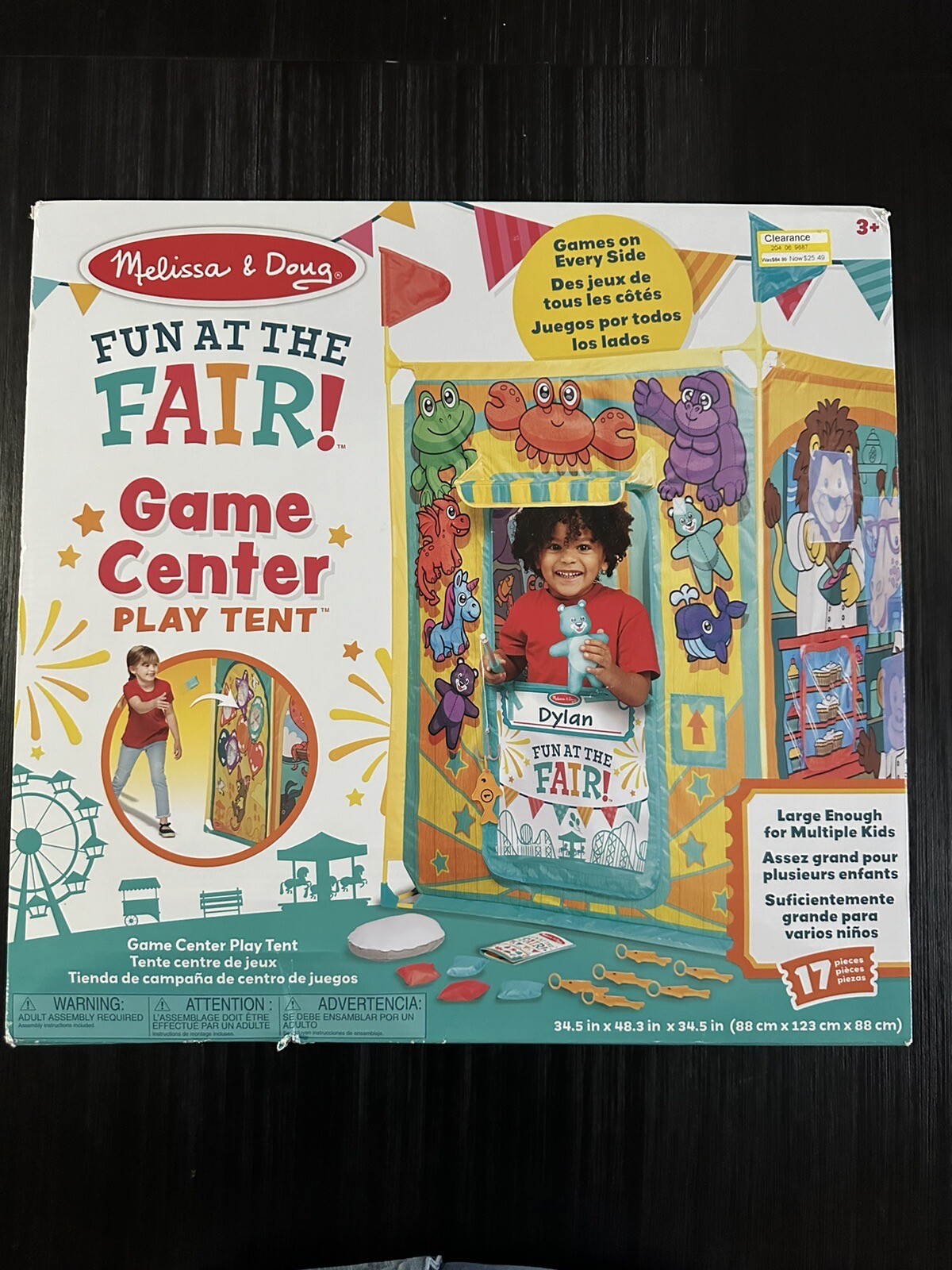 Melissa & Doug Fun at the Fair! Game Center Play Tent - 4 Sides of ...