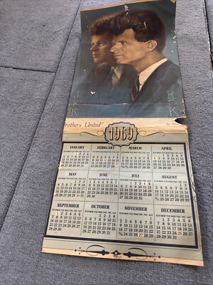 John F. Kennedy Robert F Kennedy 1969 Calendar JFK RFK Brothers United ...