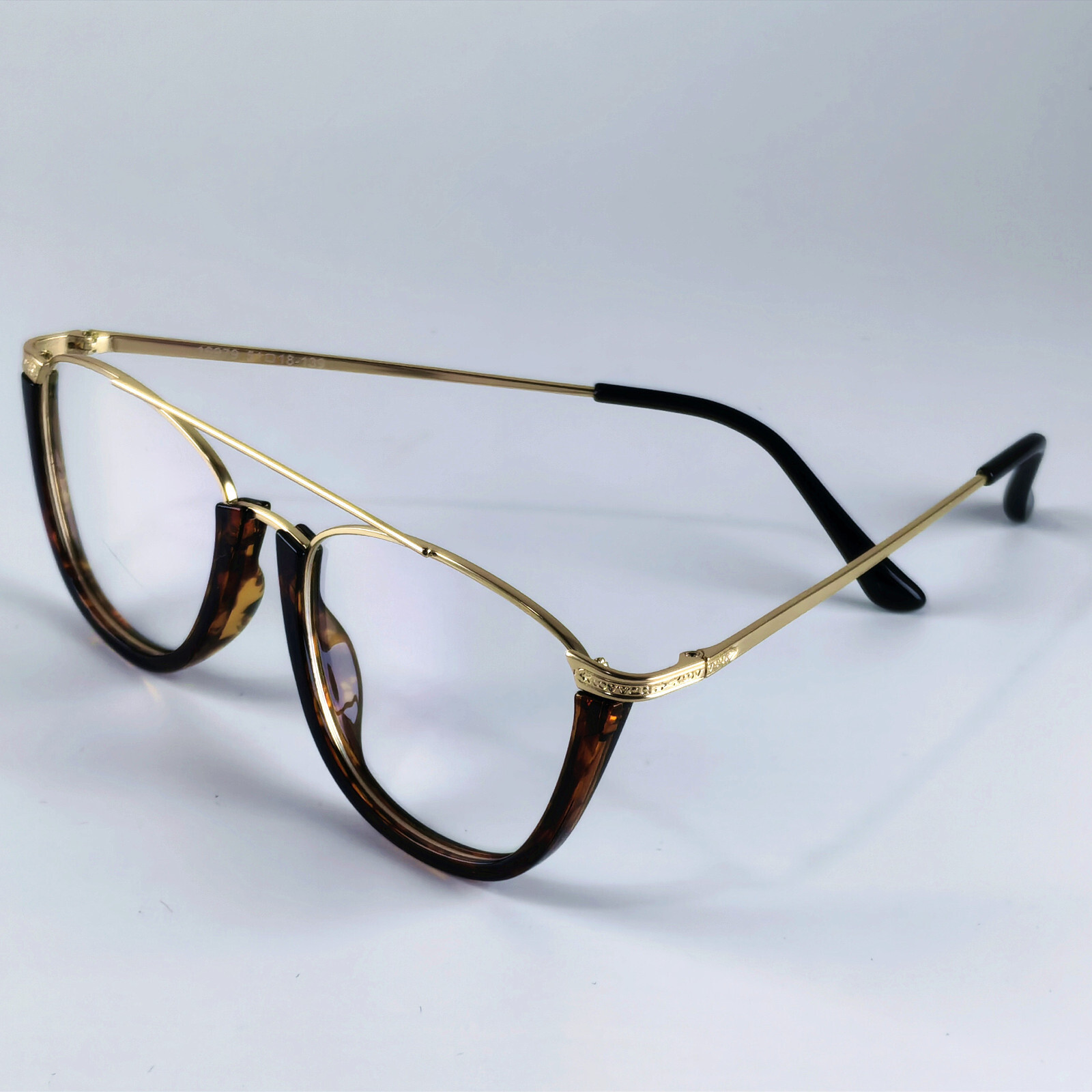 Vintage TR90 Eyeglass Frames Half Rim Spectacles Women Men Retro Metal ...