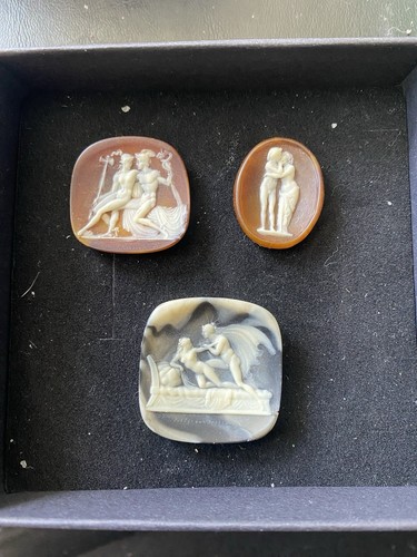 Vintage Carved Cameo Buttons Set of 3 Beautiful Quality | eBay