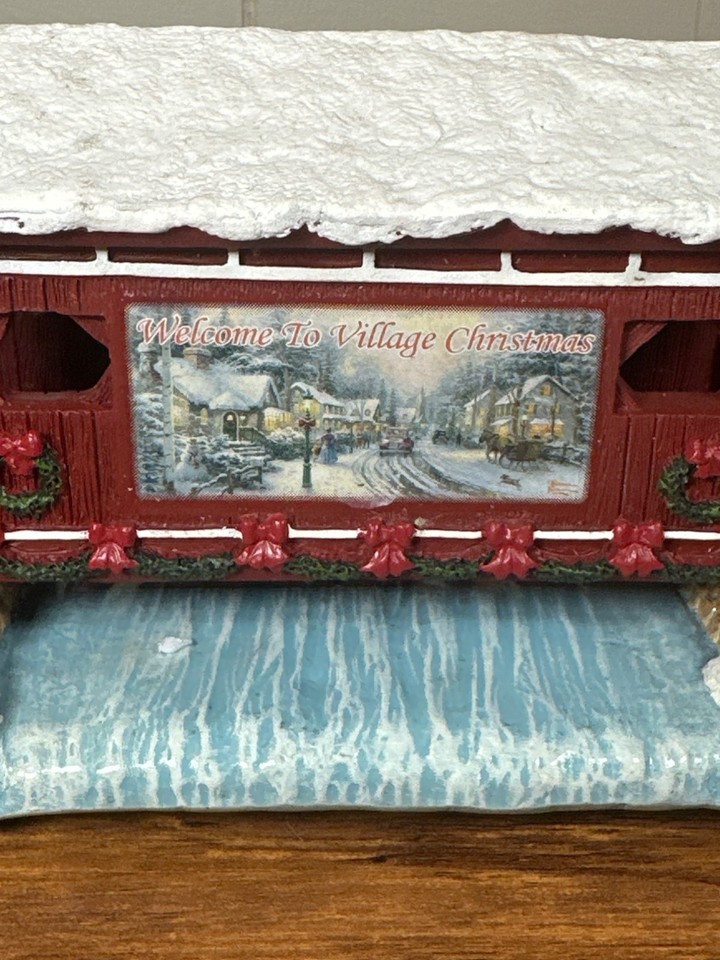 Thomas Kinkade “Village Christmas Covered Bridge” Hawthorne Village Christmas/Sn | eBay