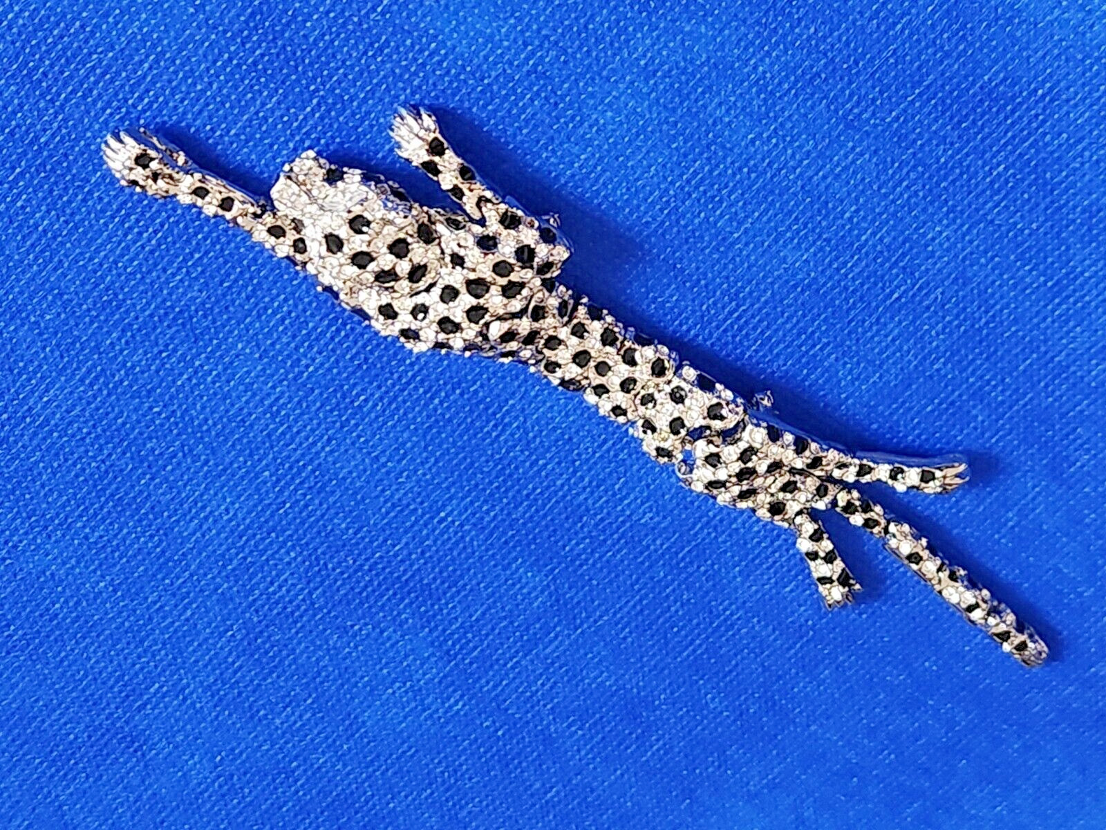 1980-S BIG VINTAGE SHOULDER JAGUAR BROOCH DECORATED E… - Gem