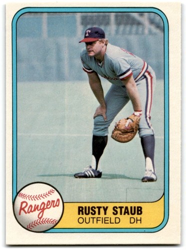 1981 Fleer Rusty Staub Texas Rangers #629 | eBay