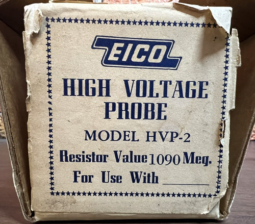 Vintage EICO High-Voltage Test Probe Model HVP-2 w/ Original Box and ...