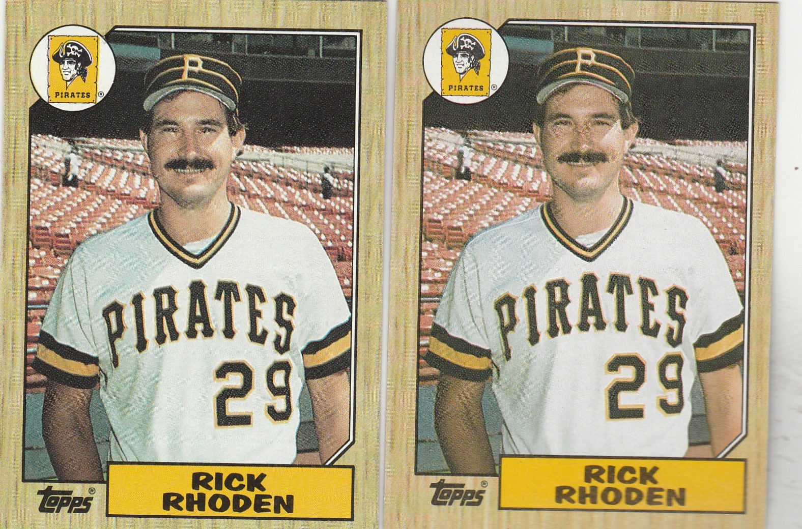 FREE SHIPPING-MINT-1987 Topps Rick Rhoden Pittsburgh Pirates 365-2 ...