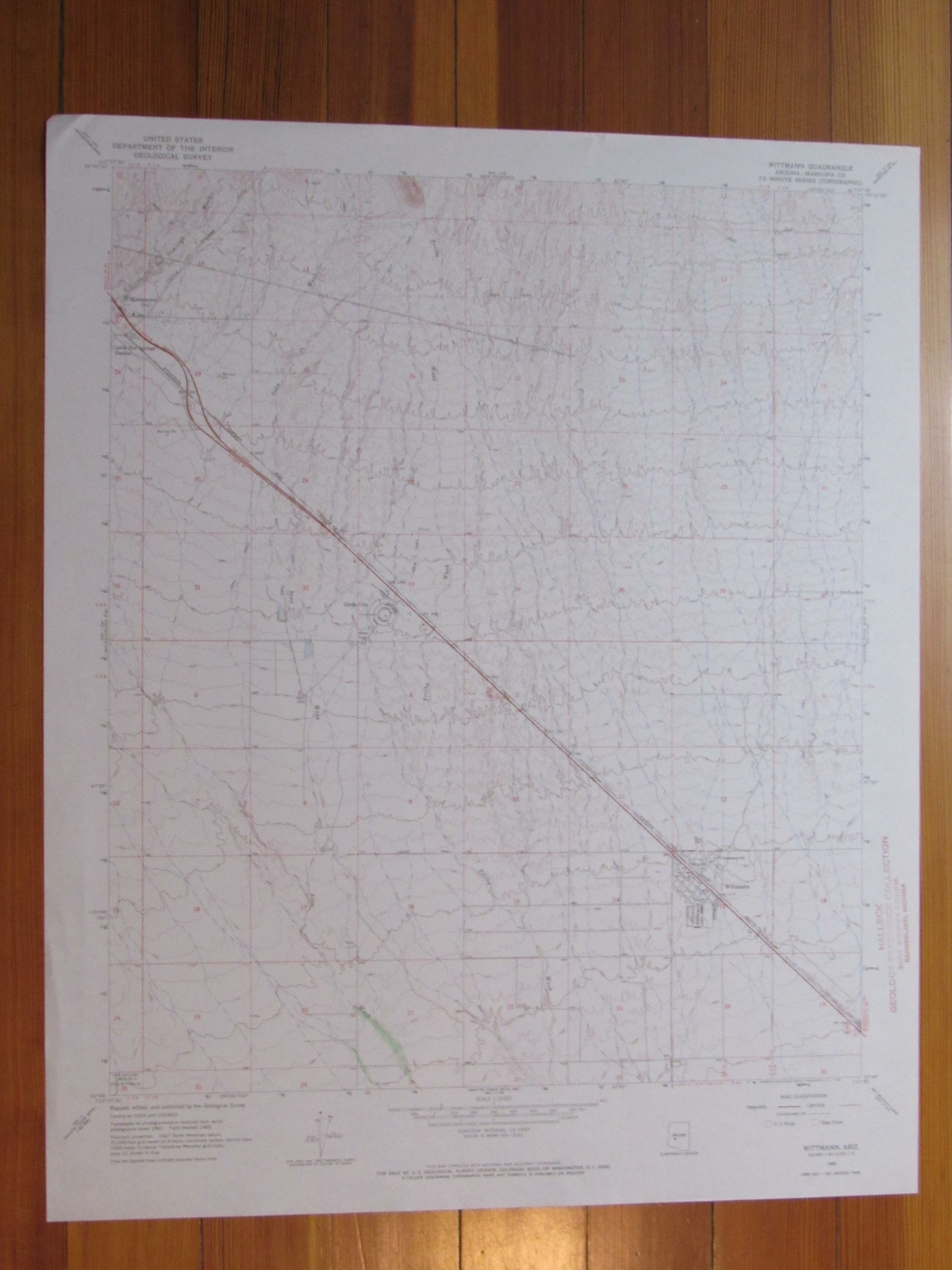 Wittmann Arizona 1967 Original Vintage USGS Topo Map | eBay