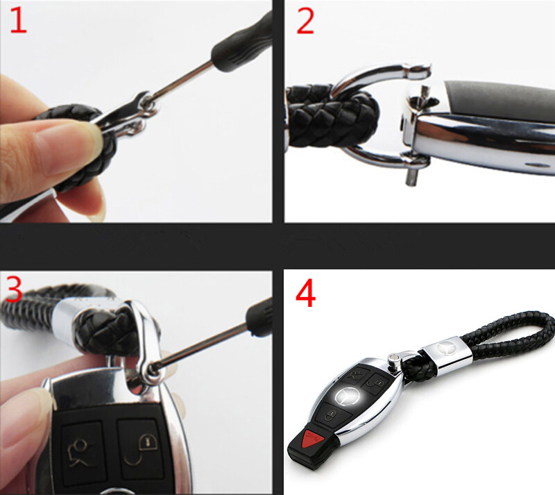 Car Logo Key Chain Fobs Leathe Weave Straps Keyring For BMW M | eBay