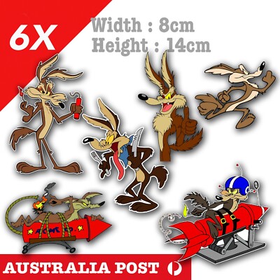 Road Runner Wile E Coyote Pack of 6 Funny Stickers | eBay Australia