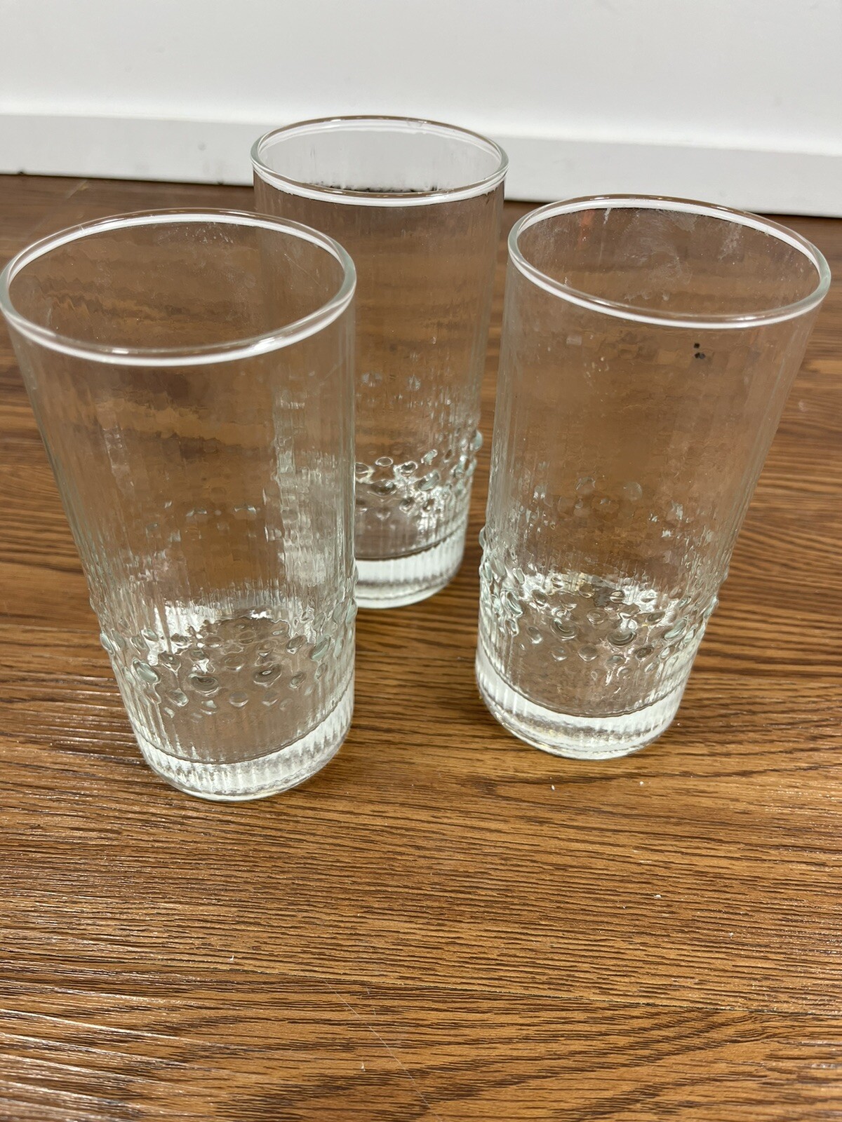 3 X Mid Century Durobor “Alaska” Tumbler Glasses 5 1/4” Belgium RARE ...