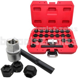 22pc Locking Wheel Bolt Nut Removal Set Master Key Kit 4 BMW Series ...