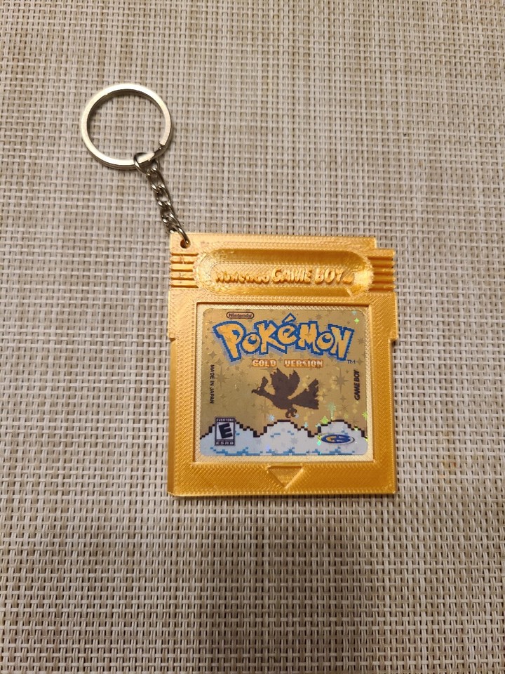 Pokémon Gold keychain Game Boy Gameboy Nintendo cartridge Pikachu retro ...