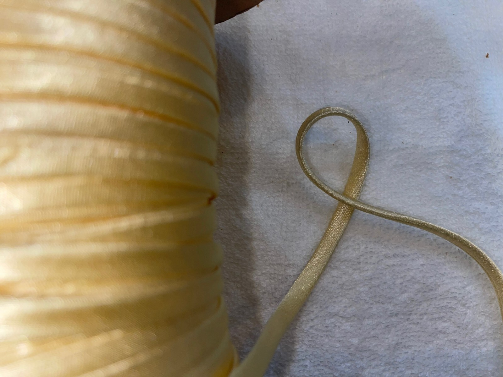 10 yards Pale Yellow Maize CORD spaghetti strap string corset ties 1/4 ...