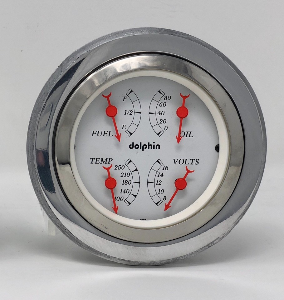 1951-1952 Chevy Car 3 3/8" Quad Style Gauge Set Dash Panel Cluster ...