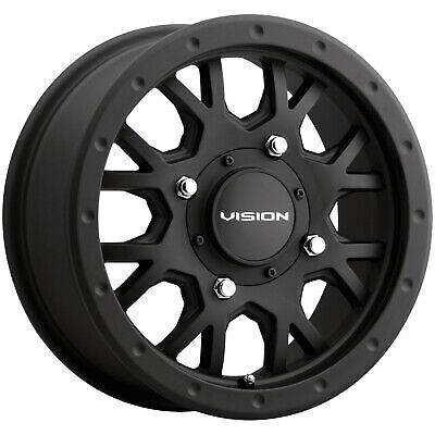 4-Vision UTV GV8 Invader 15x6 4x136 +38mm Satin Black Wheels Rims 15 ...
