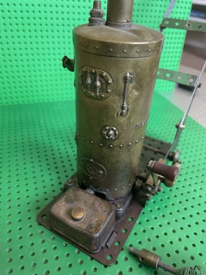 Meccano Vertical Boiler steam plant S2 Live Steam Engine, 1920's, crane ...
