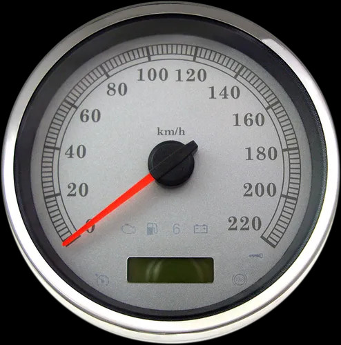 DS 5in KPH White Face Metric Speedo for Harley Road King Custom 04-07 ...