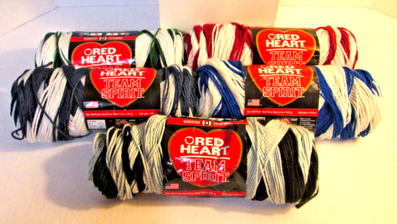 1 Skein Red Heart Team Spirit Yarn 5oz Acrylic - Choose from 5 ...