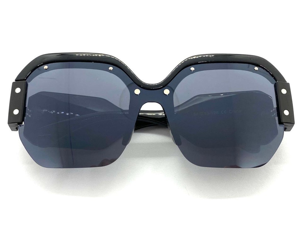 Oversize Classic Elegant Modern Retro SUNGLASSES Large Big Black Frame ...