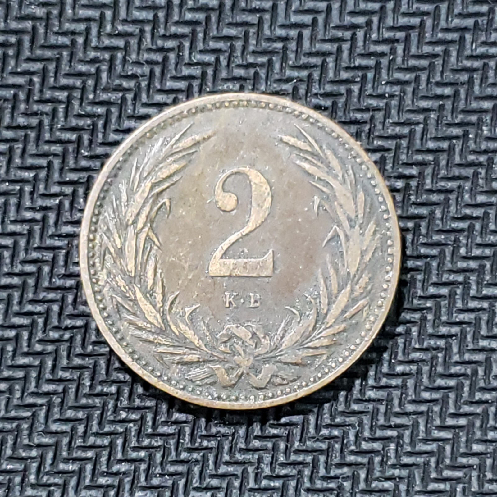 1896 KB HUNGARY: Two (2) Filler Coin - Franz Joseph I - Magyar Kiralyi ...