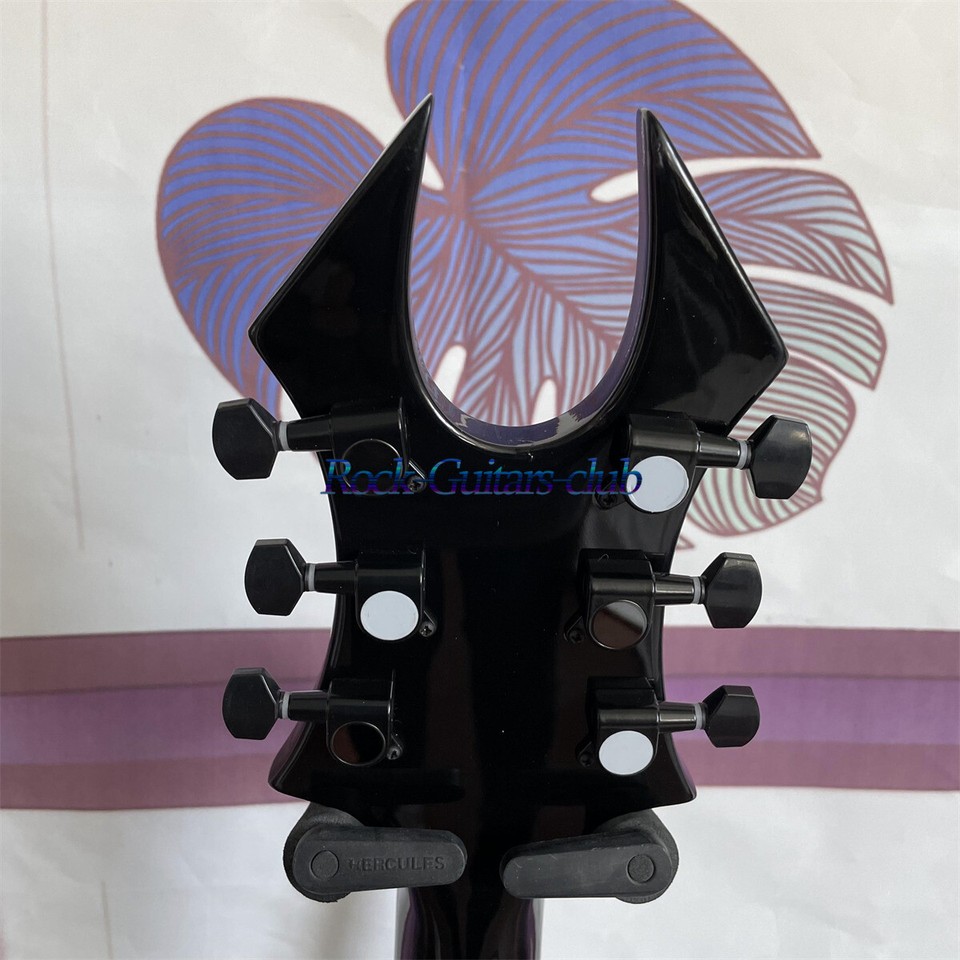 Black BC Rich Warbeast Electric Guitar 6 String Strings Through Body HH ...