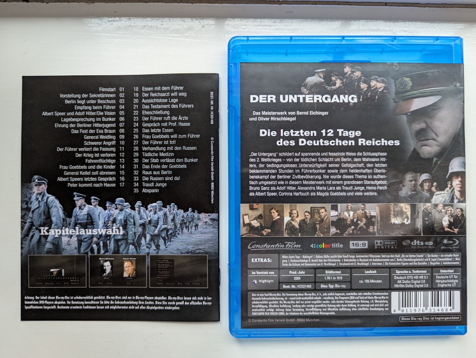 Downfall (Blu-ray, 2009) Oliver Hirschbiegel, Bruno Ganz, German Import ...