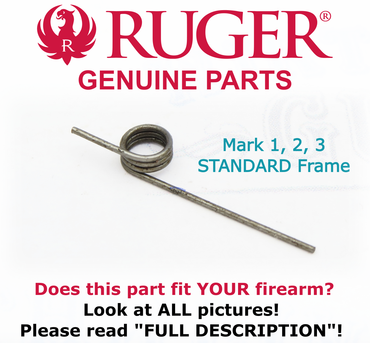 Factory RUGER Sear Spring Mark 1 2 3 MK I II III *Do a Trigger Job* | eBay