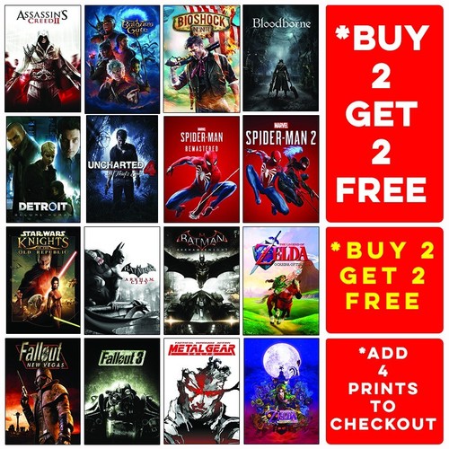Gaming Posters Prints A3 Fully laminated Computer Games BUY 2 GET 2 ...